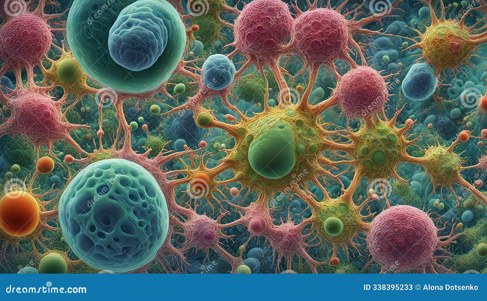 Microscopic View of a Cellular Life, Biological Cell with Membranes ...