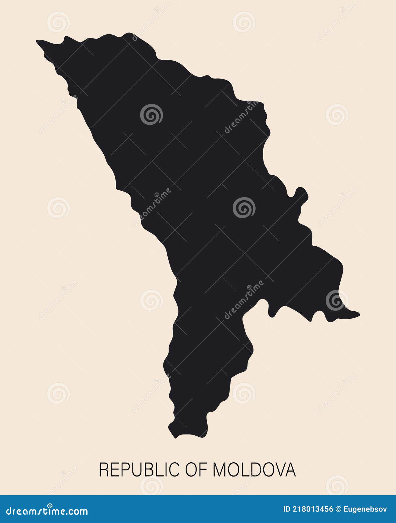 Highly Detailed Moldova Map with Borders Isolated on Background Stock ...