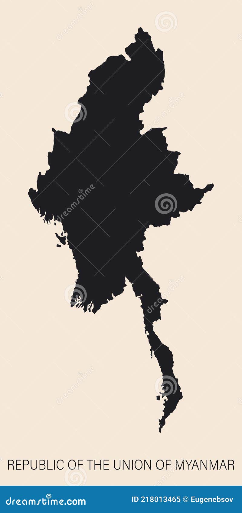 Detailed Myanmar Physical Map. Cartoon Vector | CartoonDealer.com ...