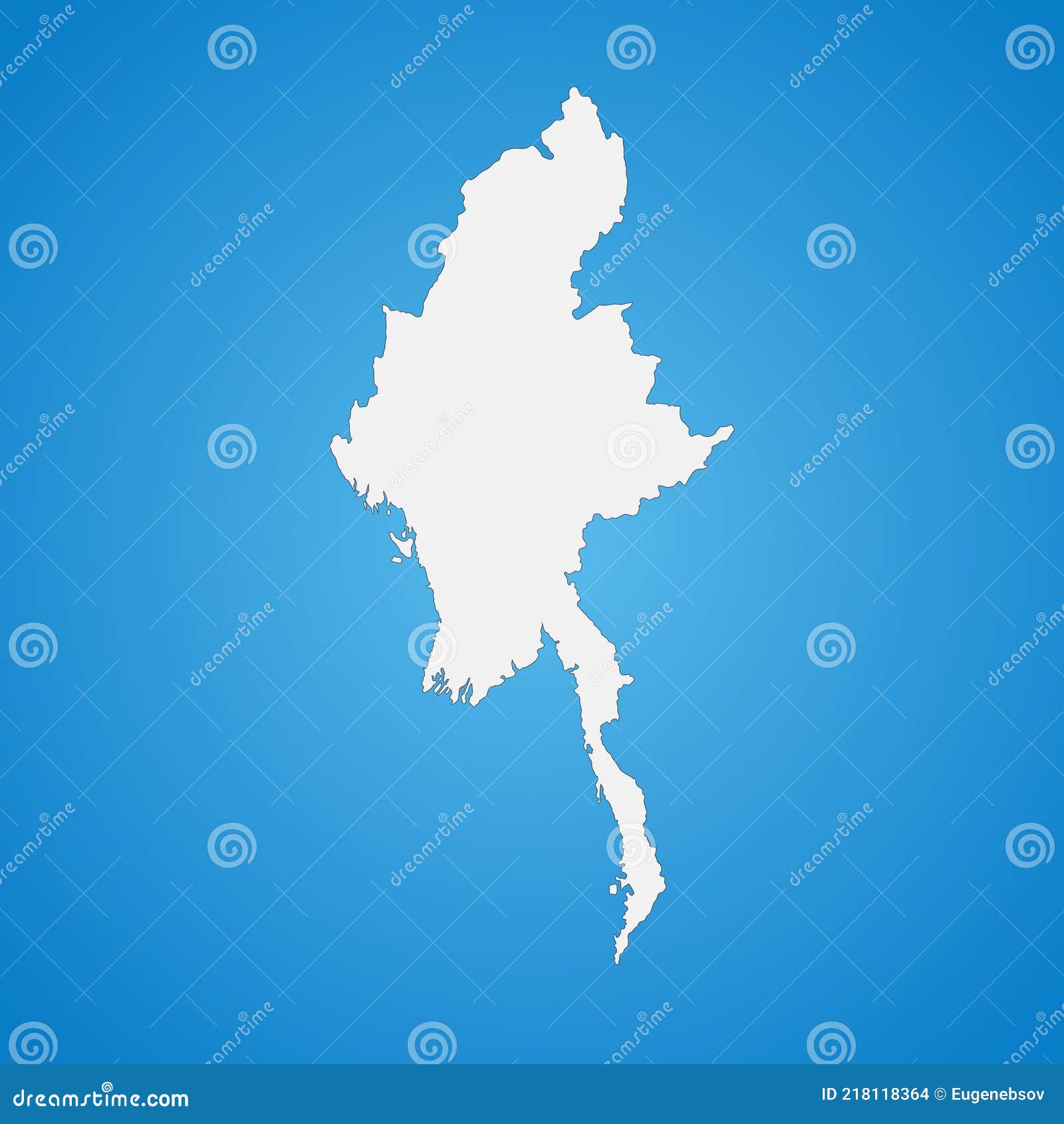 Detailed Myanmar Physical Map. Cartoon Vector | CartoonDealer.com ...