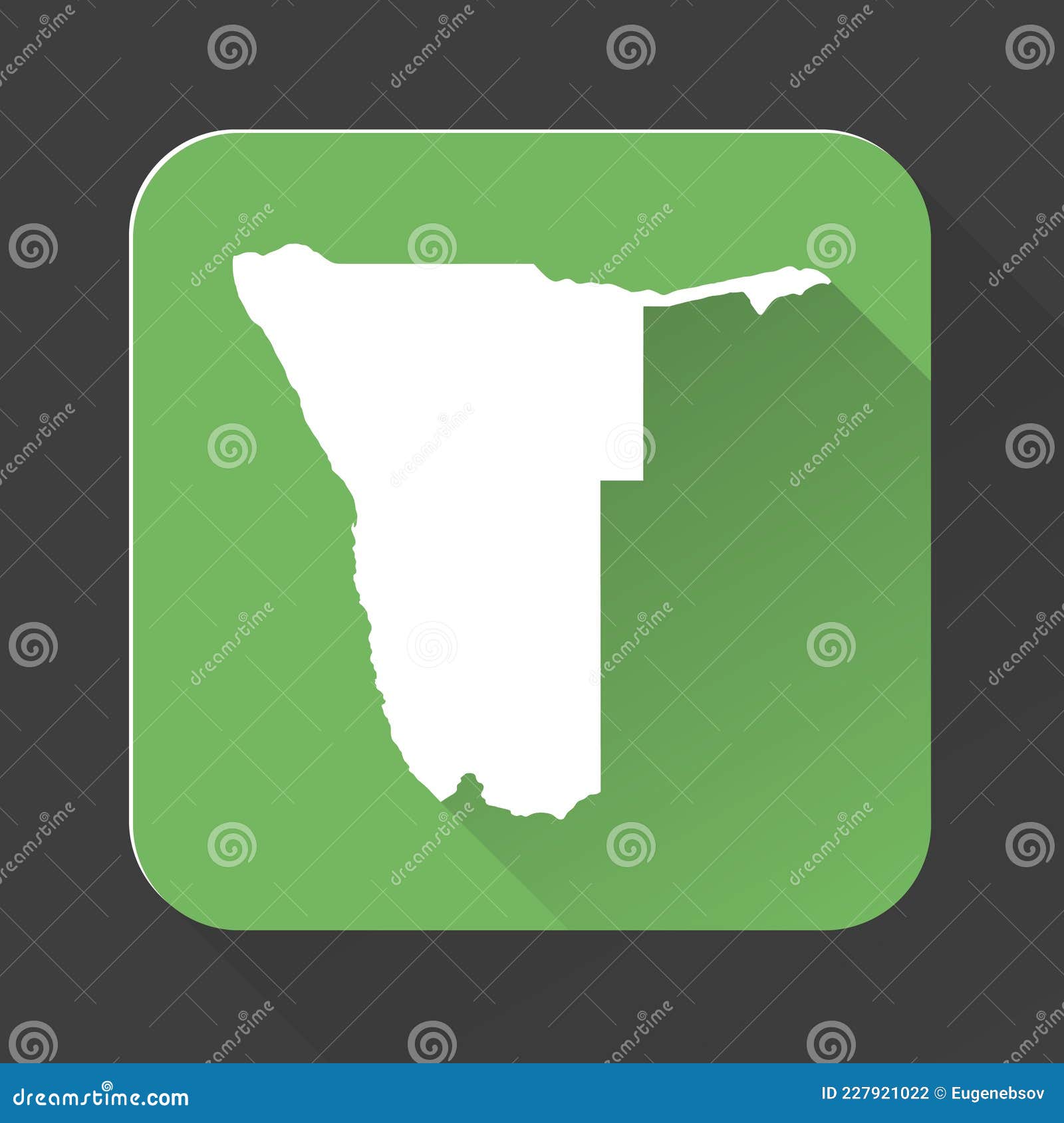 Namibia - Highly Detailed Black And White Map. Cartoon Vector ...