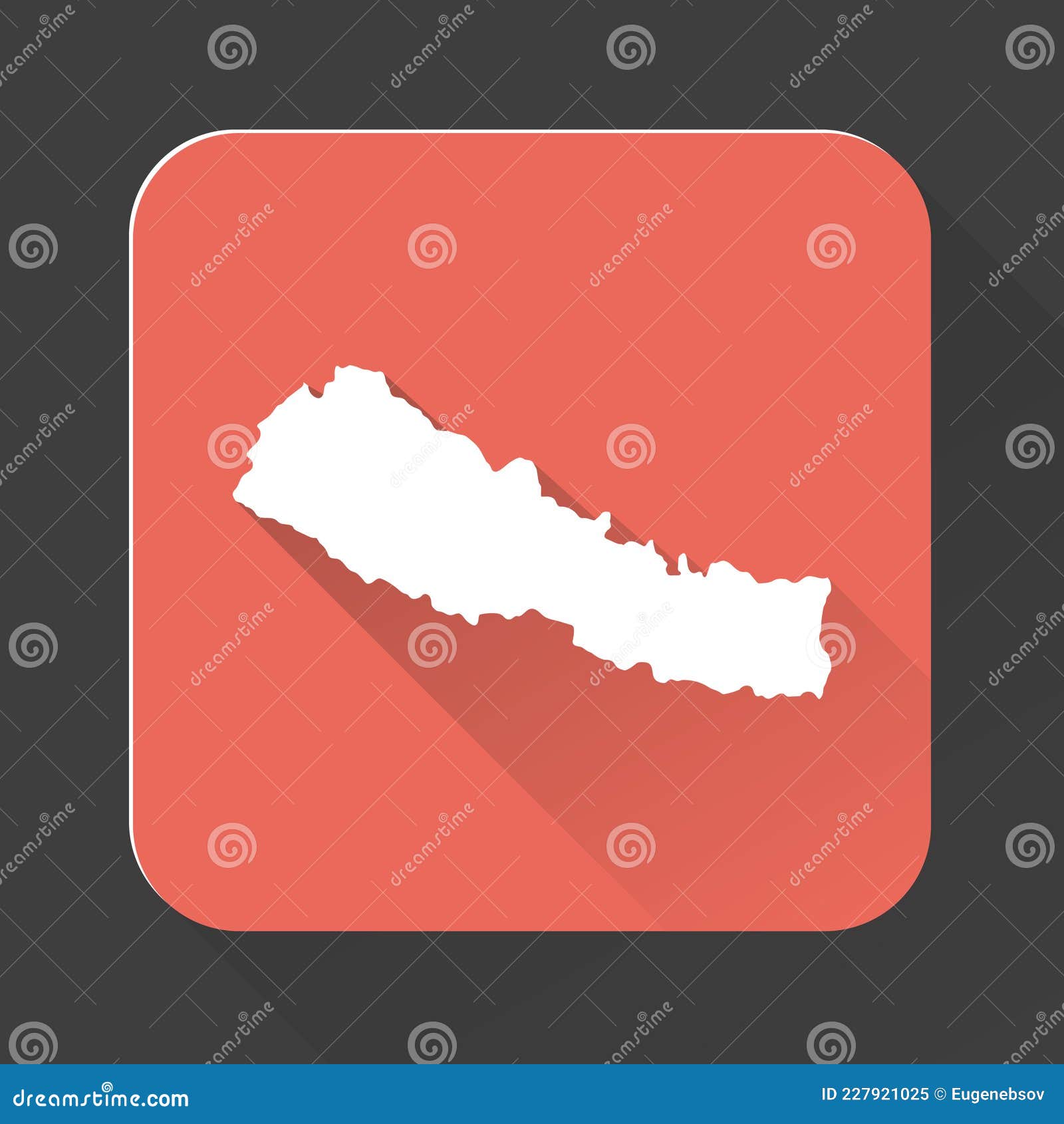 Highly Detailed Nepal Map with Borders Isolated on Background Stock ...