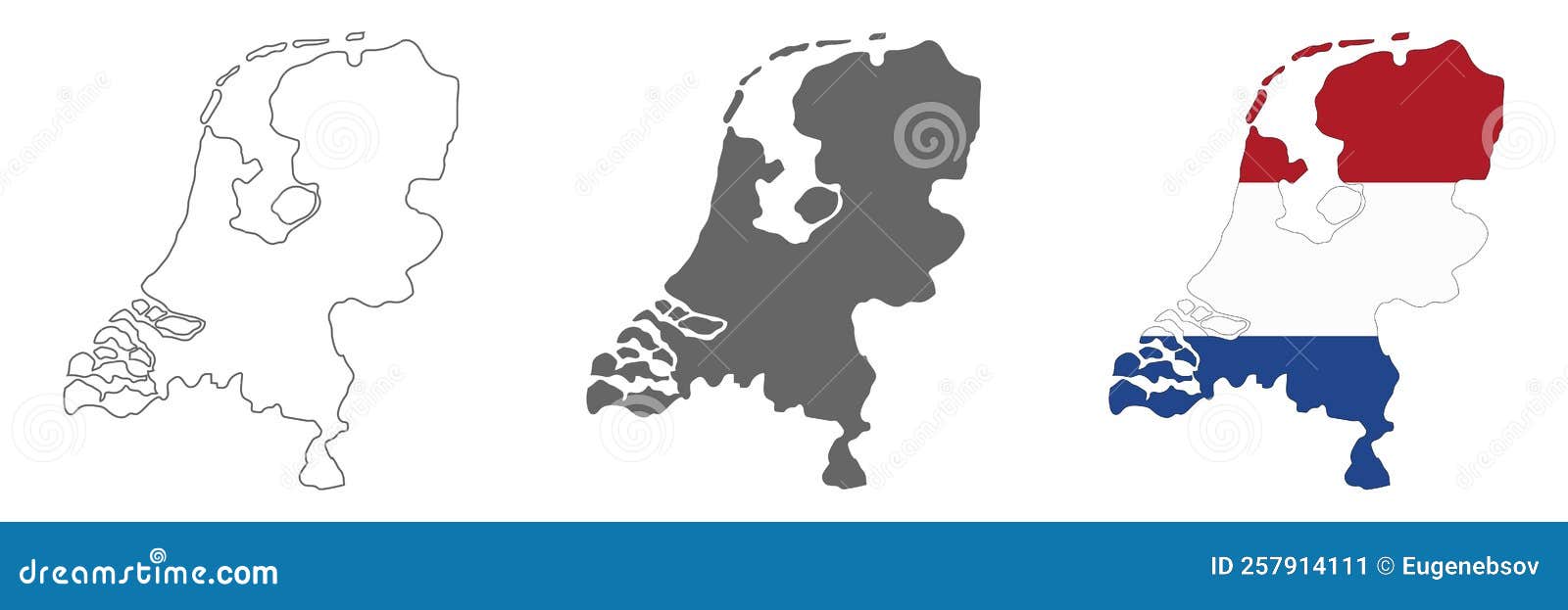 Netherlands - Highly Detailed Editable Political Map With Separated ...