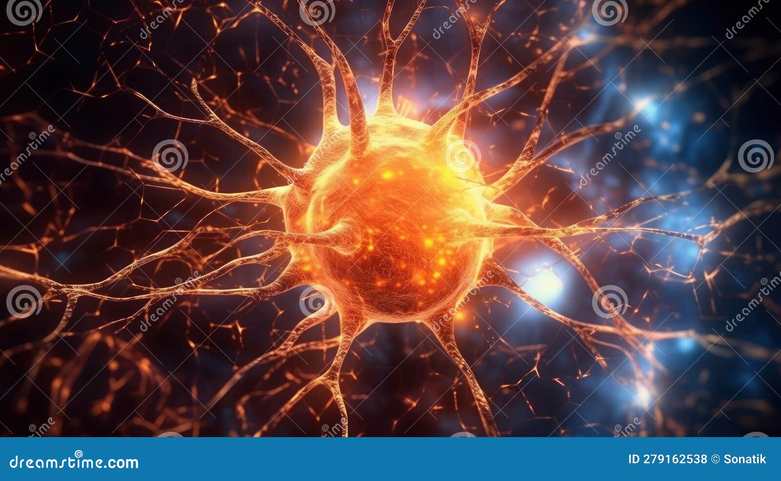 Highly Detailed Neural Network by Generative AI Stock Illustration ...