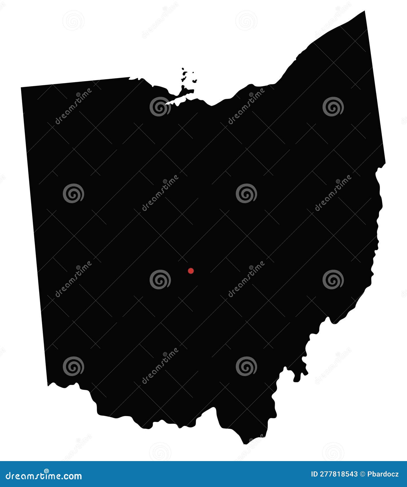 Detailed Ohio Silhouette Map. Cartoon Vector | CartoonDealer.com #277818543