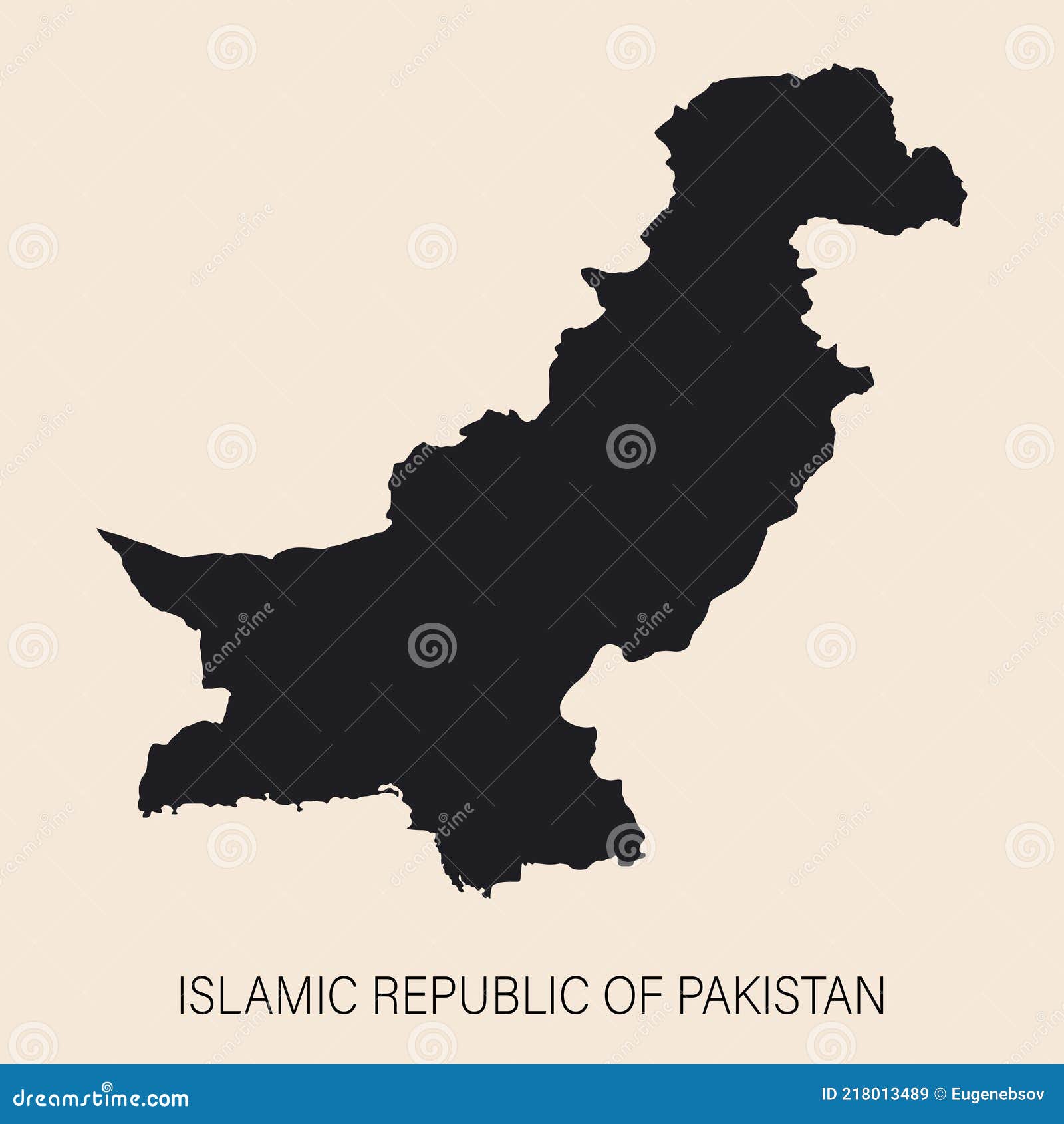Detailed Pakistan Physical Map With Labeling. Vector Illustration ...
