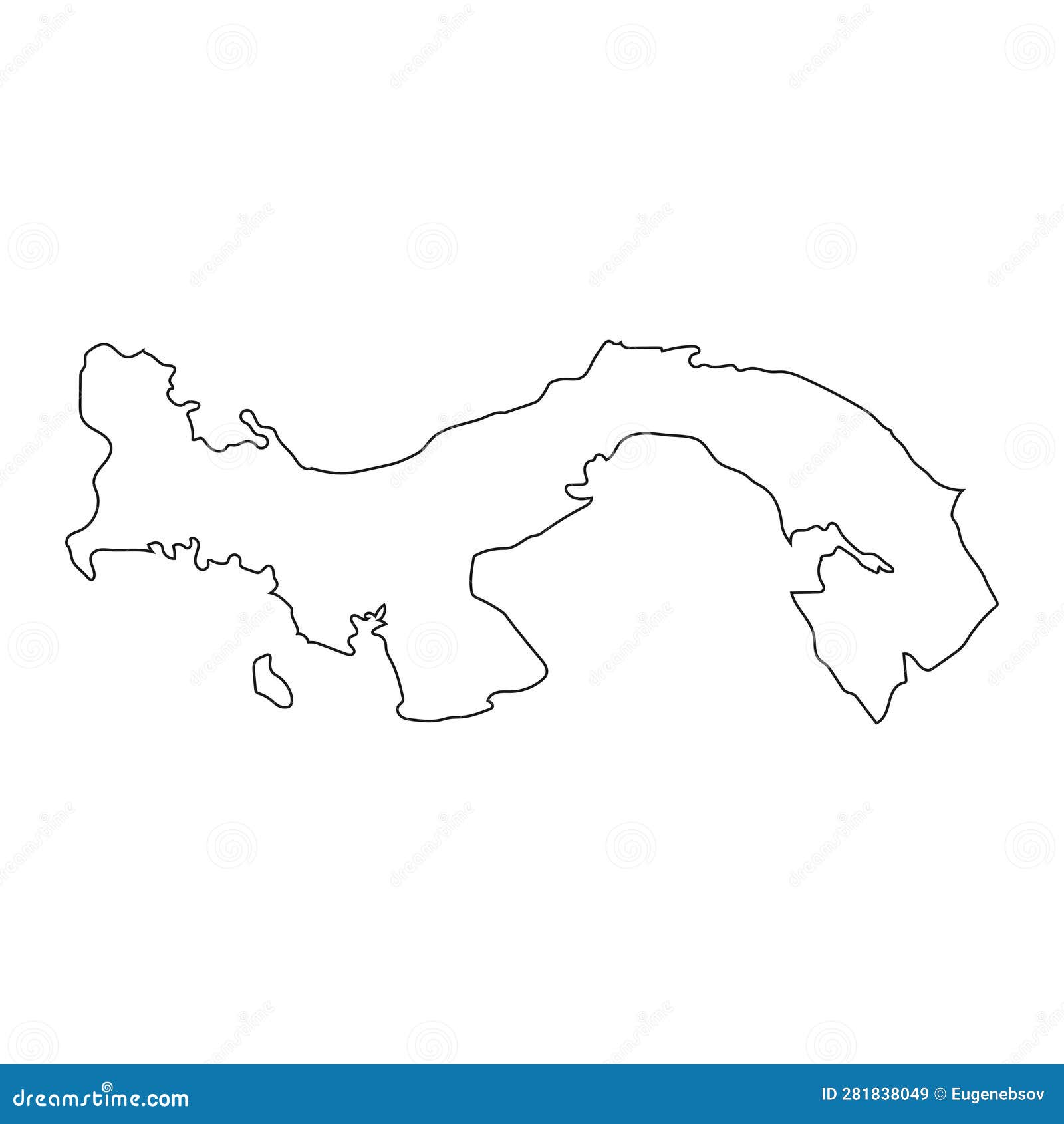 Panama Map In 3D. 3d Map With Borders Of Regions. Stock Illustration ...