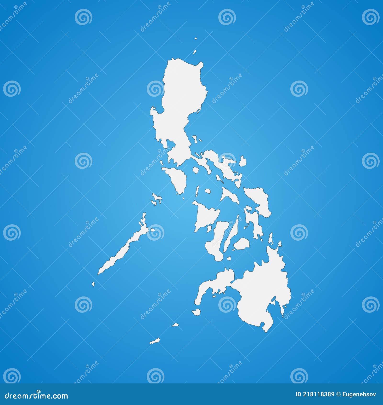 Philippines Map In 3D. 3d Map With Borders Of Regions. Stock ...