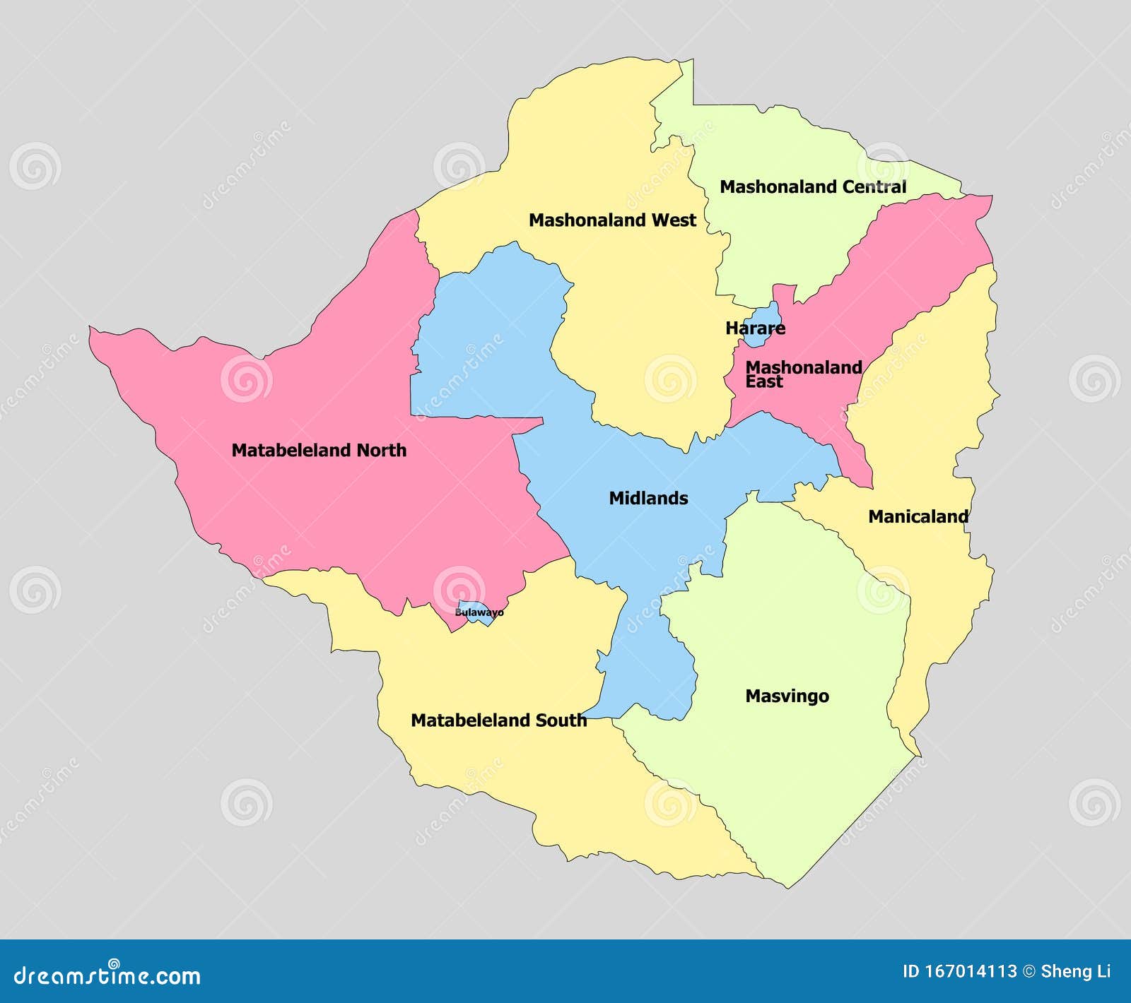 Political Map Of Zimbabwe Isolated On Transparent Background Vector ... Political Map Of Zimbabwe Isolated On Transparent Background Vector ...