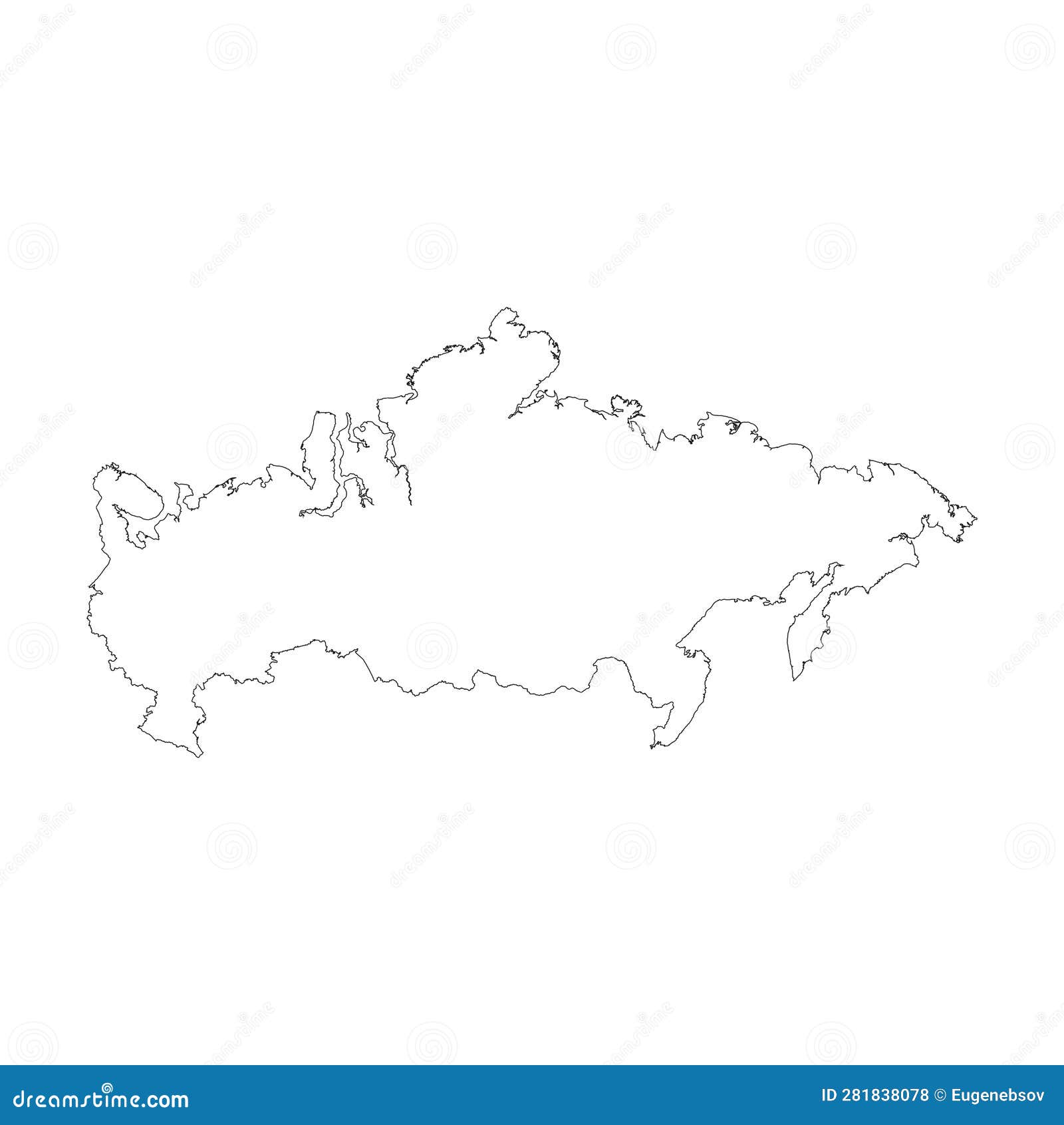Highly Detailed Russian Federation Map with Borders Isolated on ...