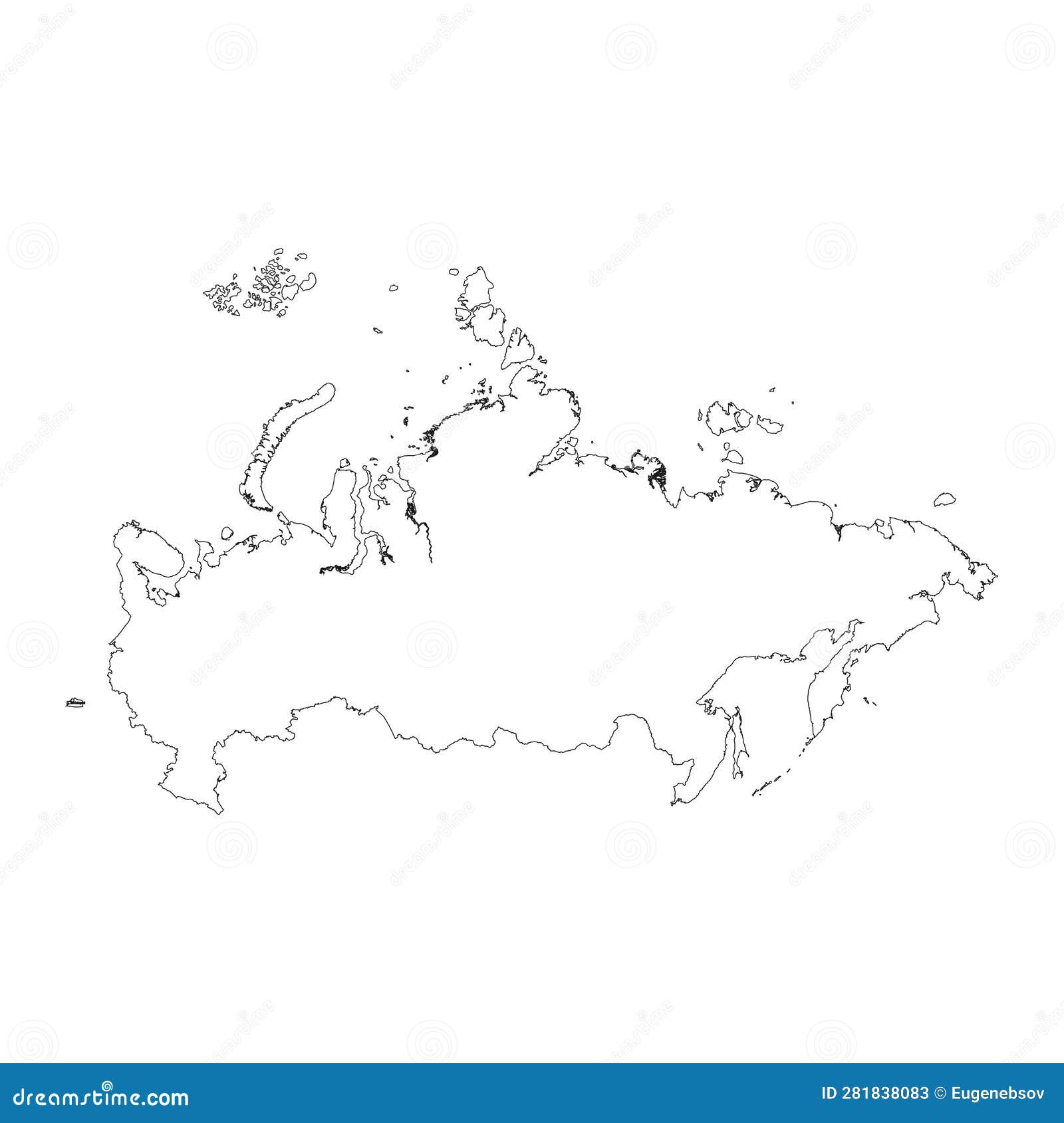 Highly Detailed Russian Federation Map with Borders Isolated on ...