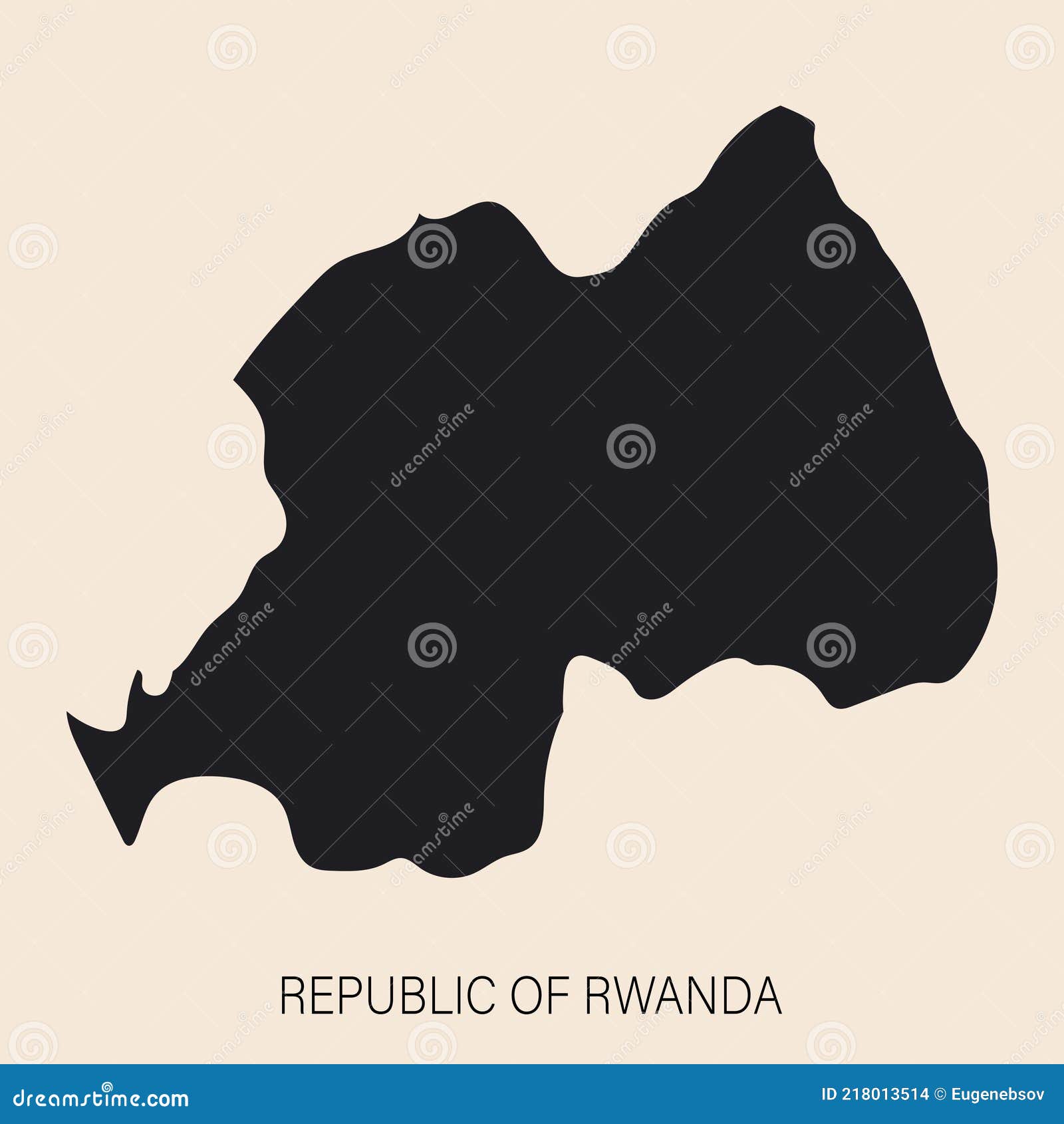 Rwanda Highly Detailed Physical Map Cartoon Vector | CartoonDealer.com ...