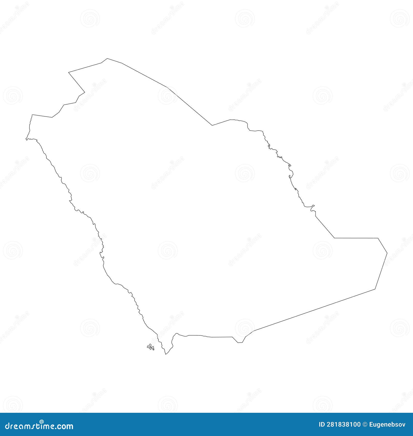Highly Detailed Saudi Arabia Map with Borders Isolated on Background ...