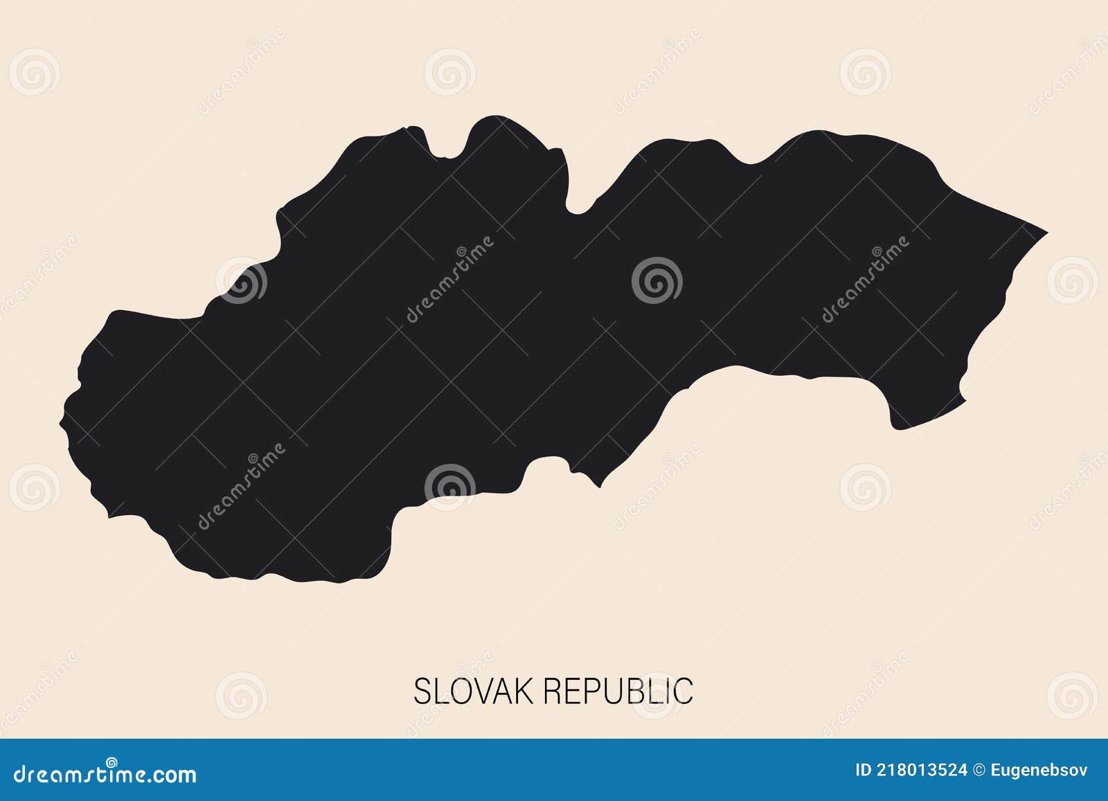 Highly Detailed Slovakia Map with Borders Isolated on Background Stock ...
