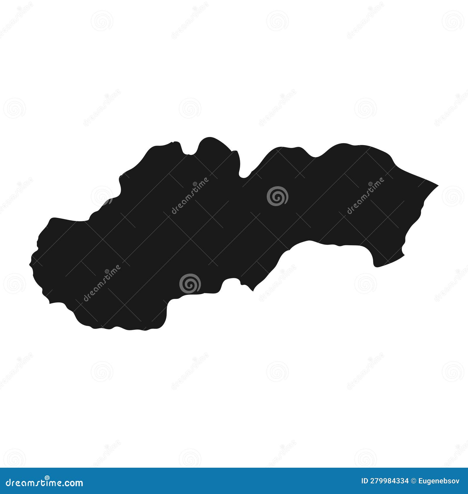Detailed Slovakia Physical Map With Labeling. Cartoon Vector ...