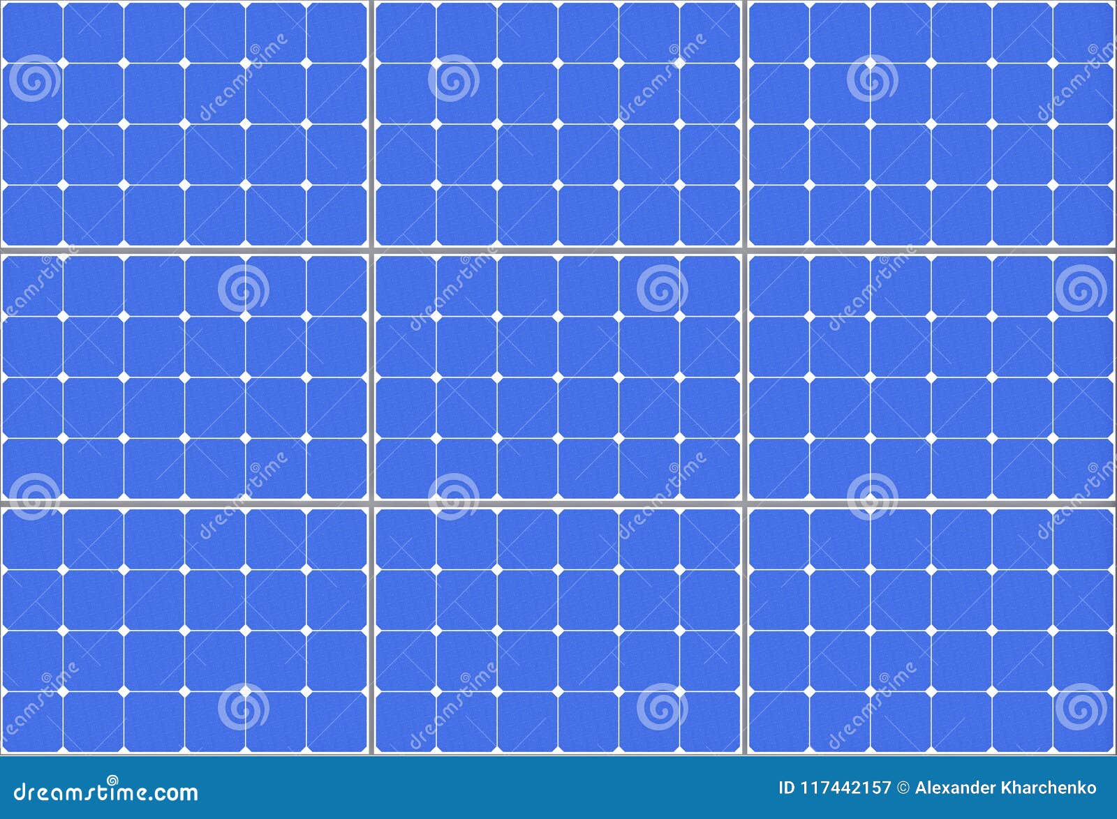 Highly Detailed Solar Cell Pattern Panel. 3d Rendering Stock ...