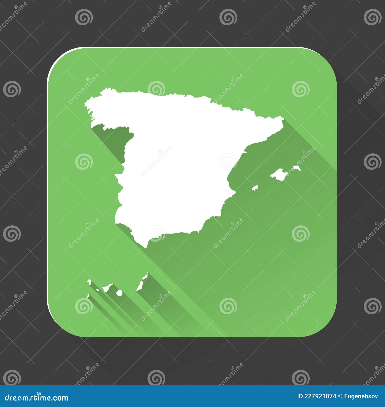 Highly Detailed Spain Map With Borders Isolated On Background Vector ...