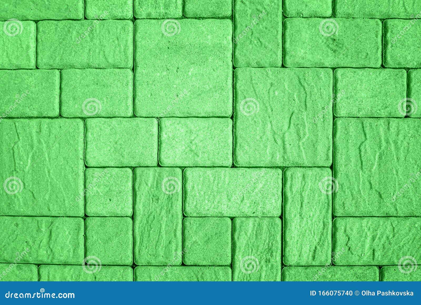 Pavement Pattern from Above Toned in Green Shades Stock Photo - Image ...