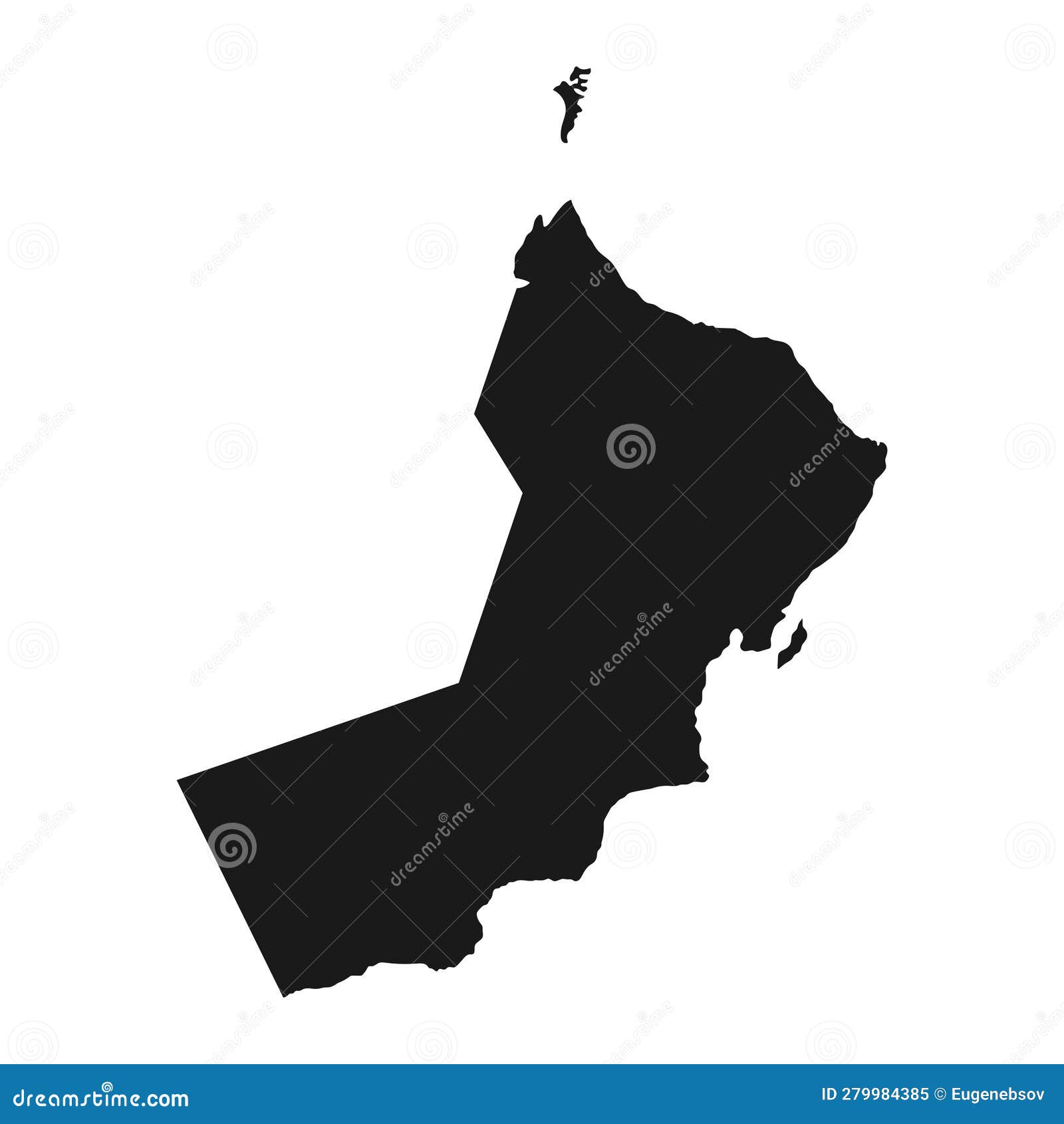 Highly Detailed Sultanate of Oman Map with Borders Isolated on ...