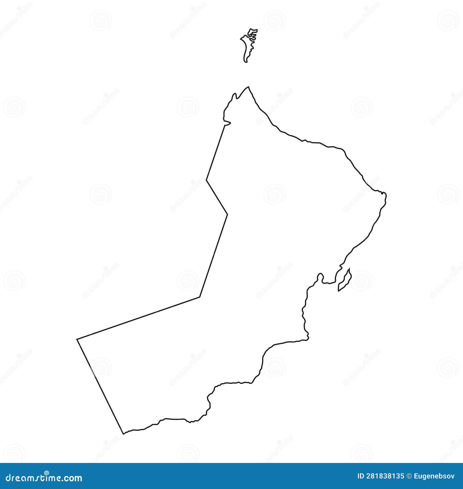 Highly Detailed Sultanate Of Oman Map With Borders Isolated On ...