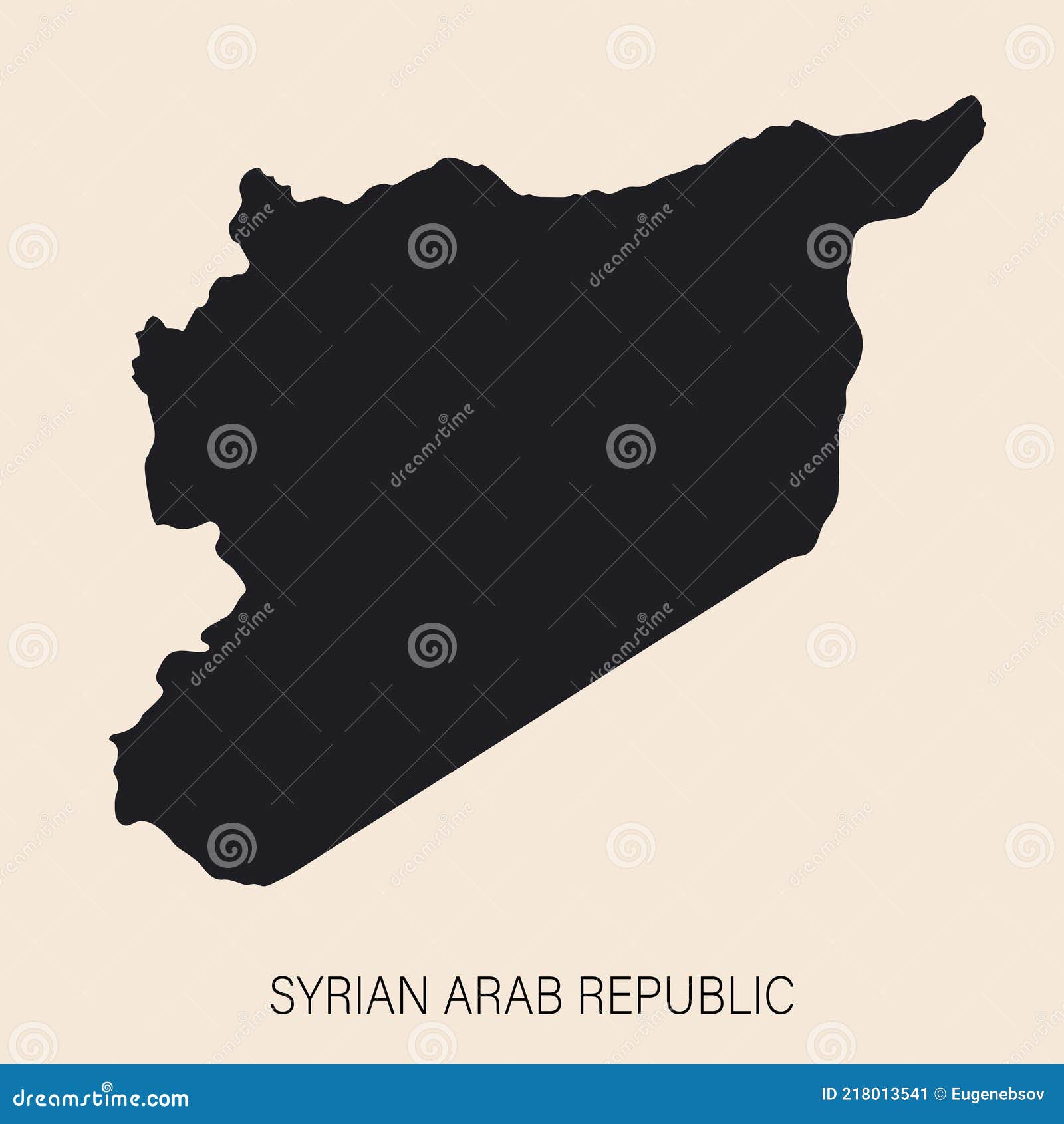 Detailed Map Of Syria On A White Background. Syria Highly Detailed ...