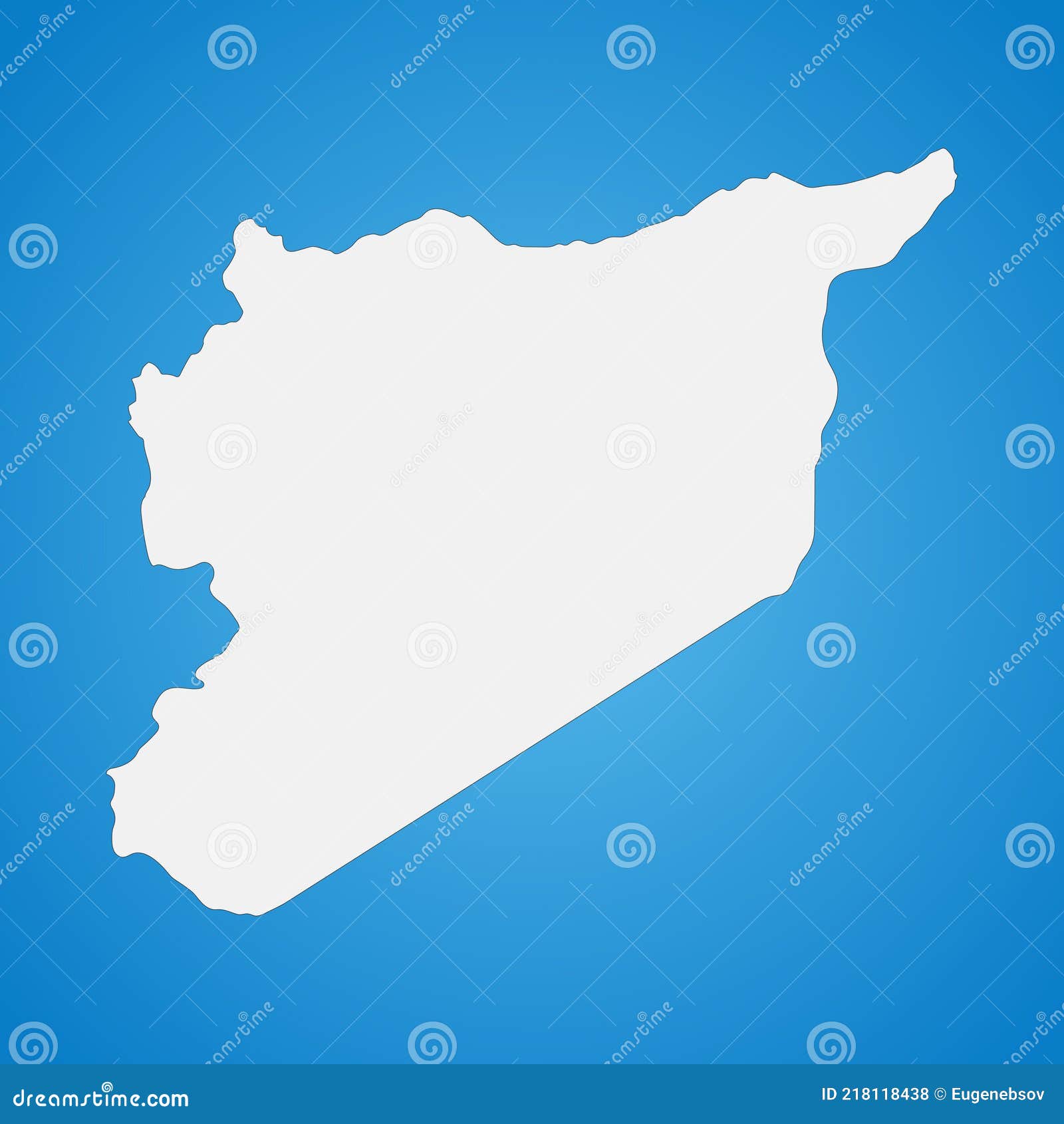 Highly Detailed Syria Map with Borders Isolated on Background Stock ...