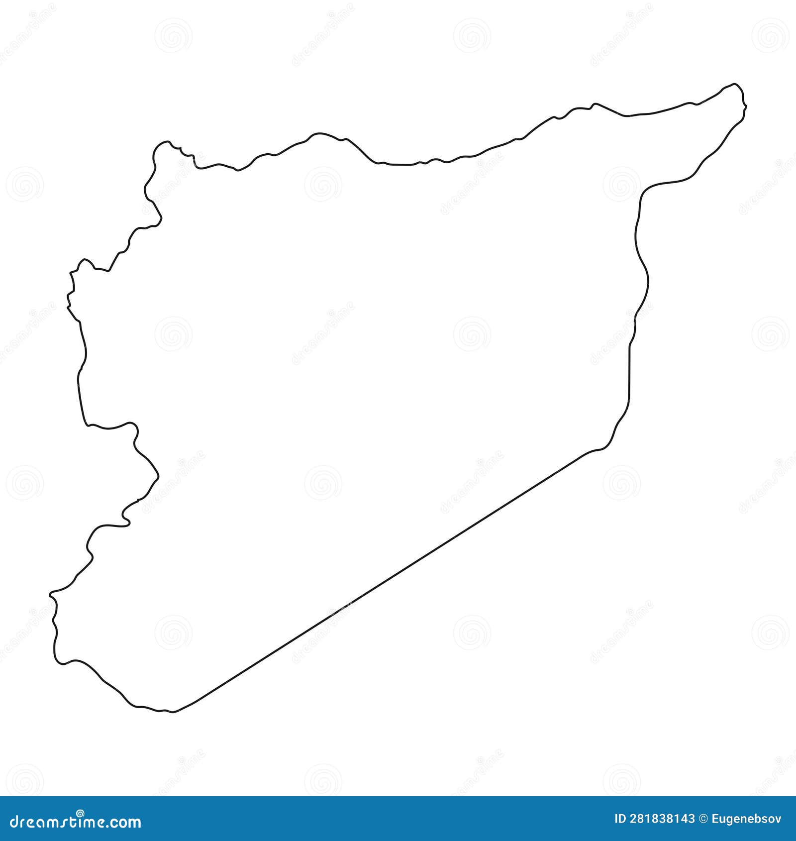 Highly Detailed Syria Map with Borders Isolated on Background Stock ...