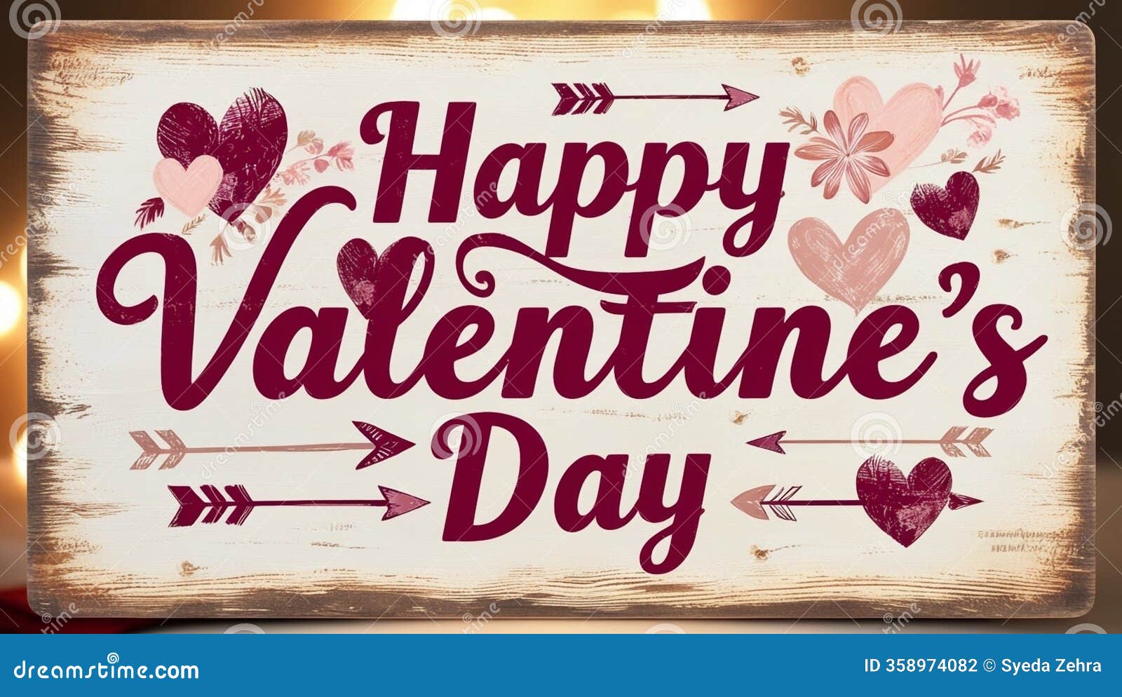 Cursive Script Reading Happy Valentine S Day in a Romantic, Hand-drawn ...