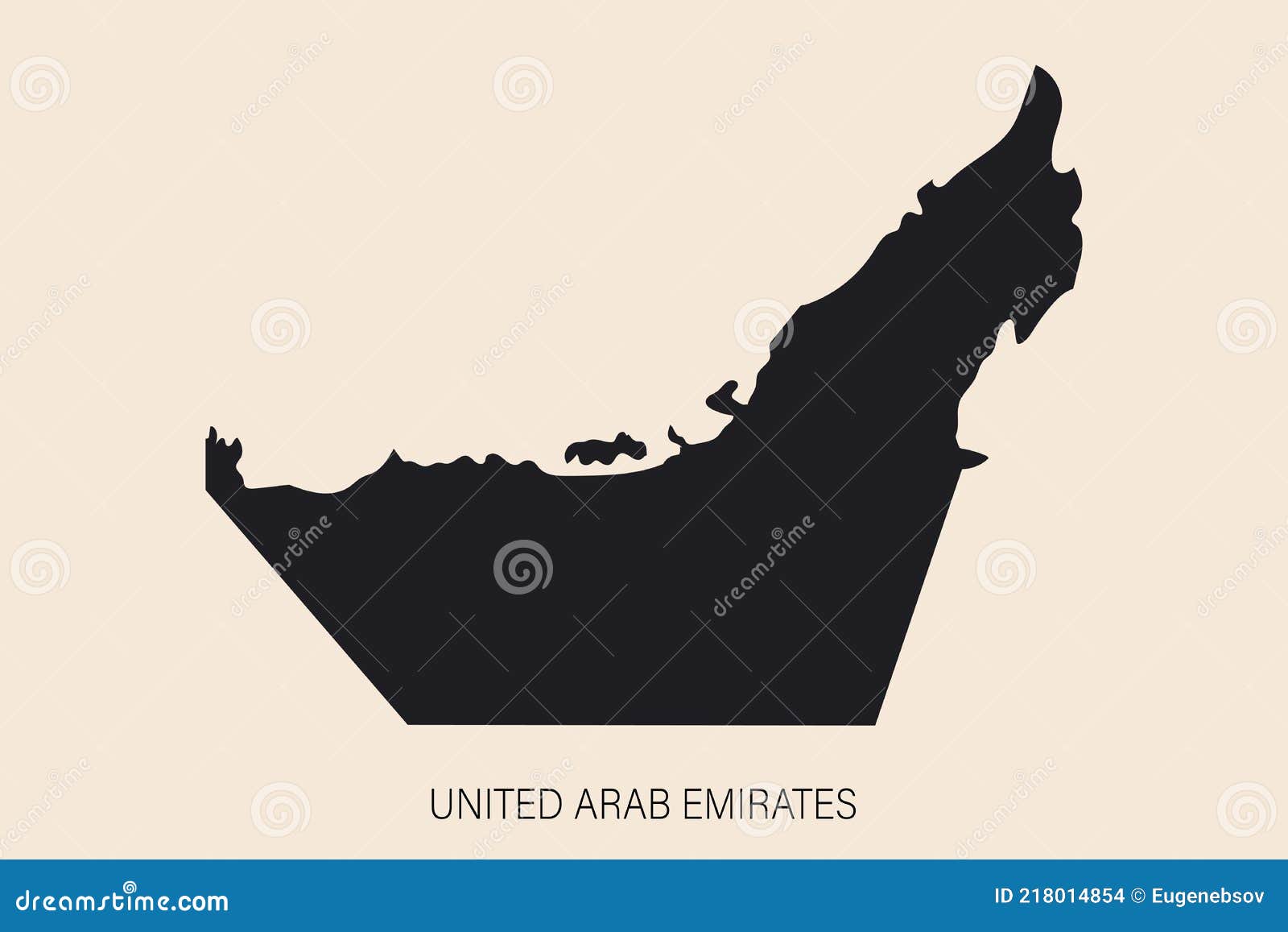 Highly Detailed United Arab Emirates Map with Borders Isolated on ...