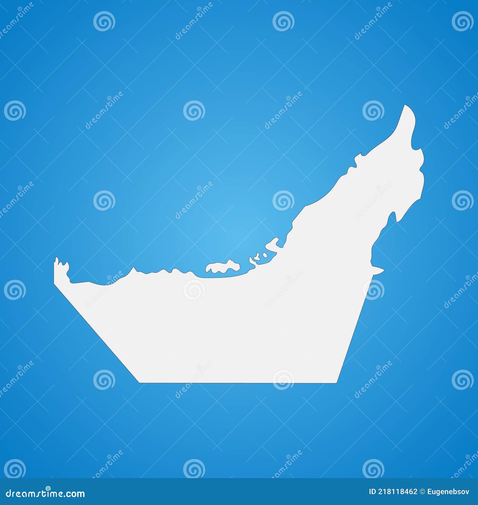 Highly Detailed United Arab Emirates Map with Borders Isolated on ...