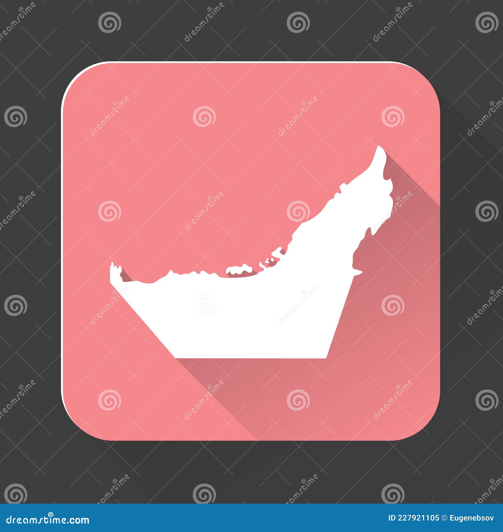 Highly Detailed United Arab Emirates Map With Borders Isolated On