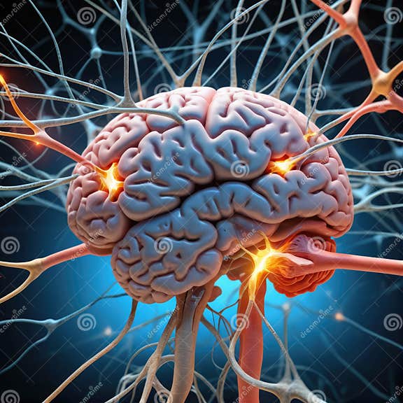 Highly Detailed Visualization of a Human Brain Interacting with Neural ...