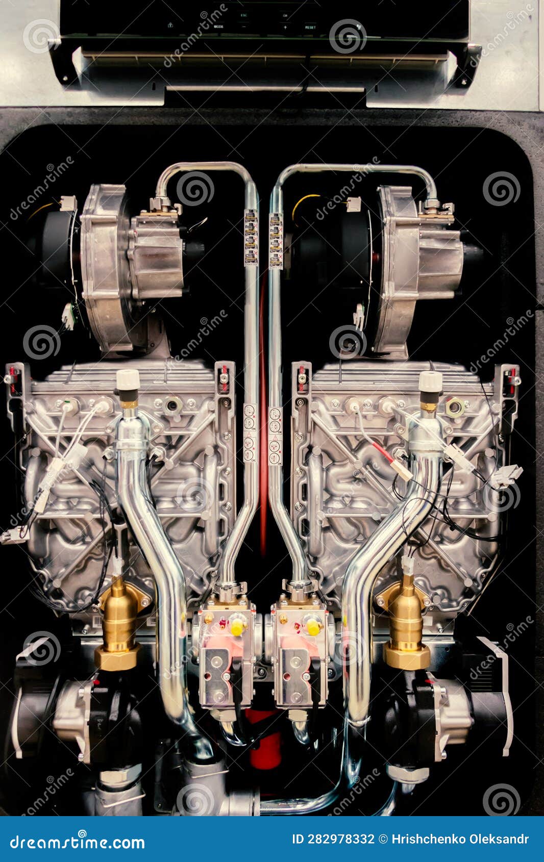 Highly Efficient Flow Hot Water Boiler. the Internal Structure of the ...