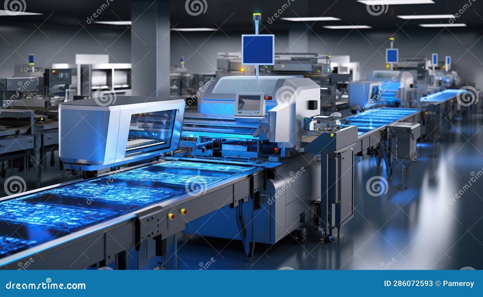 Advanced GPU/CPU Microchip For AI Technology: Close-up On Powerful Computer Board As Wide Banner ...