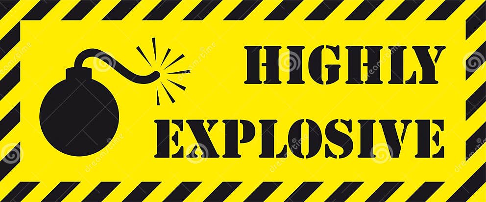 Highly explosive signboard stock vector. Illustration of danger - 8116866