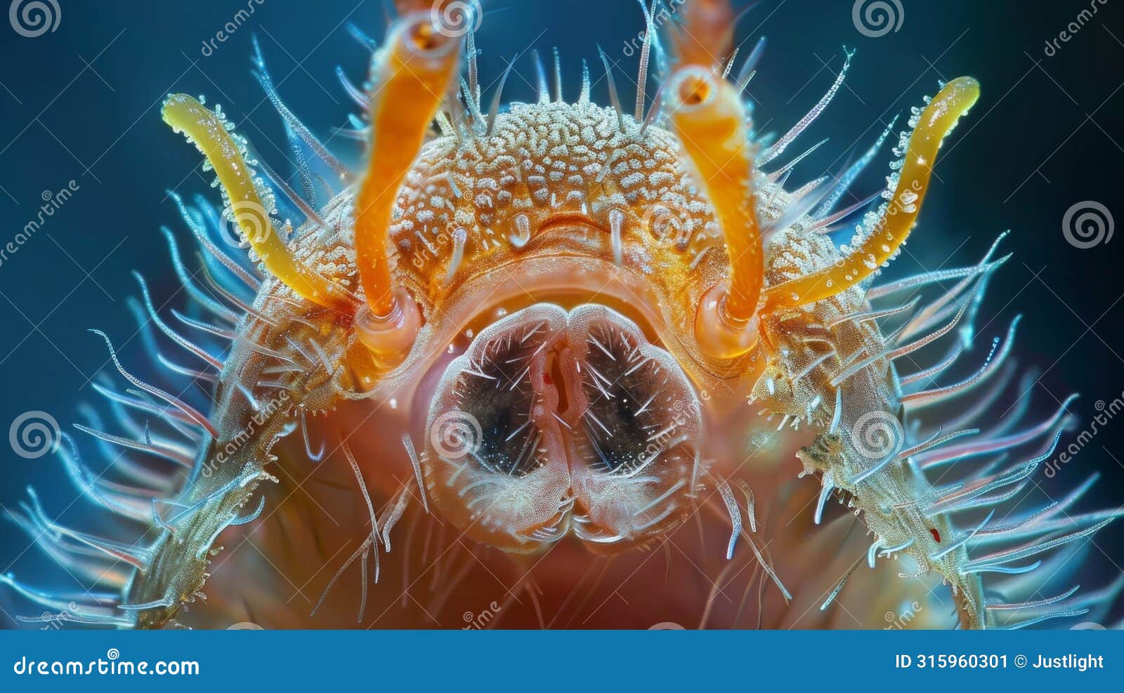 A Highly Magnified Image of a Nematodes Head Showcasing the Complexity ...