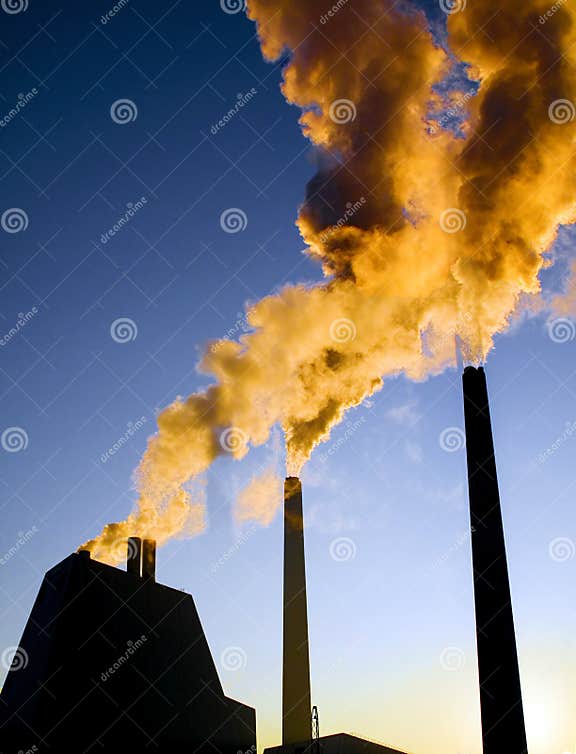 Highly Polluted Smoke Escaping Stock Image - Image of environment ...