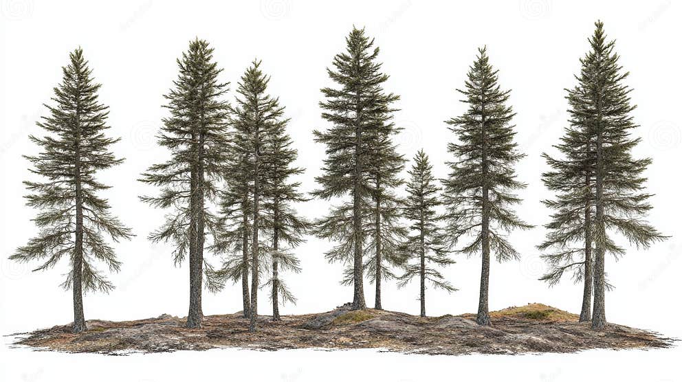 Highly Realistic 3d Model of Conifer Trees, Immersive Forest Scene for ...