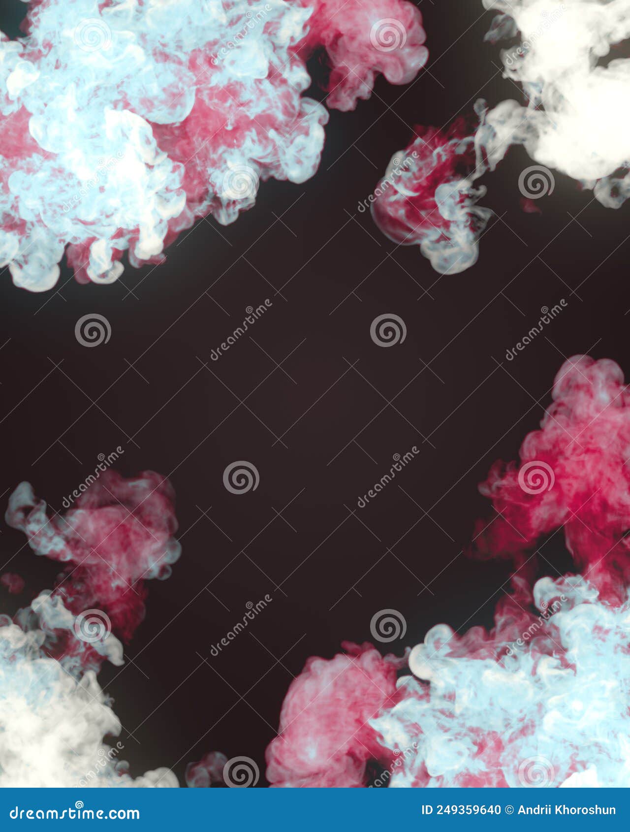 Highly Realistic Multi Colored Chemical Smoke Explosions. 3d Rendering ...