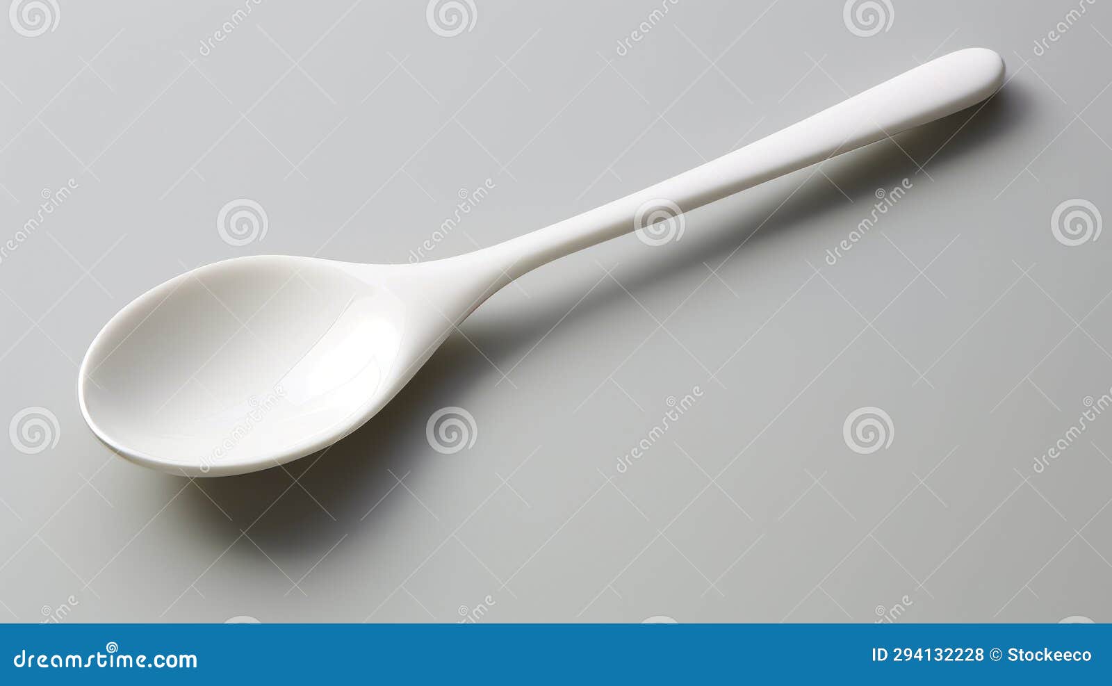 Highly Realistic White Spoon On Grey Surface - Toyo Ito Style Stock ...