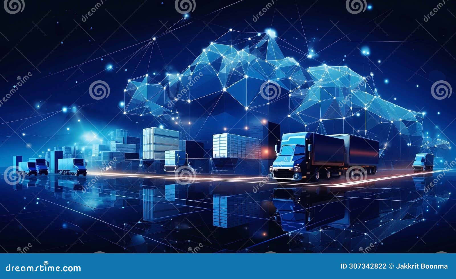 Highly Rendering of Global Logistics Network and Delivery Service ...