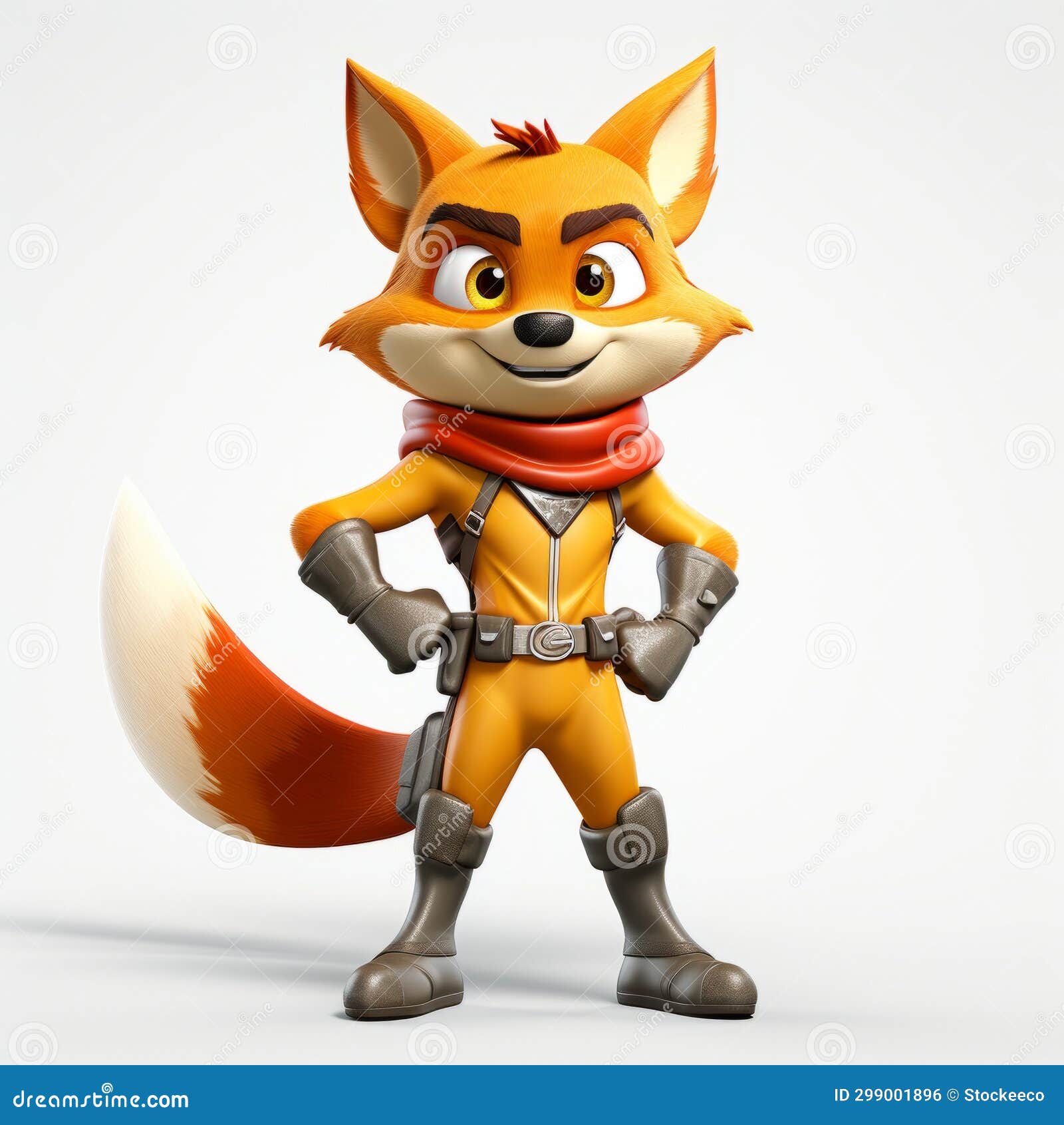 Highly Stylized Animated Fox a Unique and Captivating Character Stock ...
