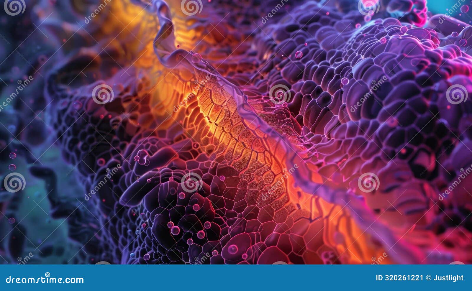 A Highmagnification Image of a Cell Membrane Receptor Connected To Its ...