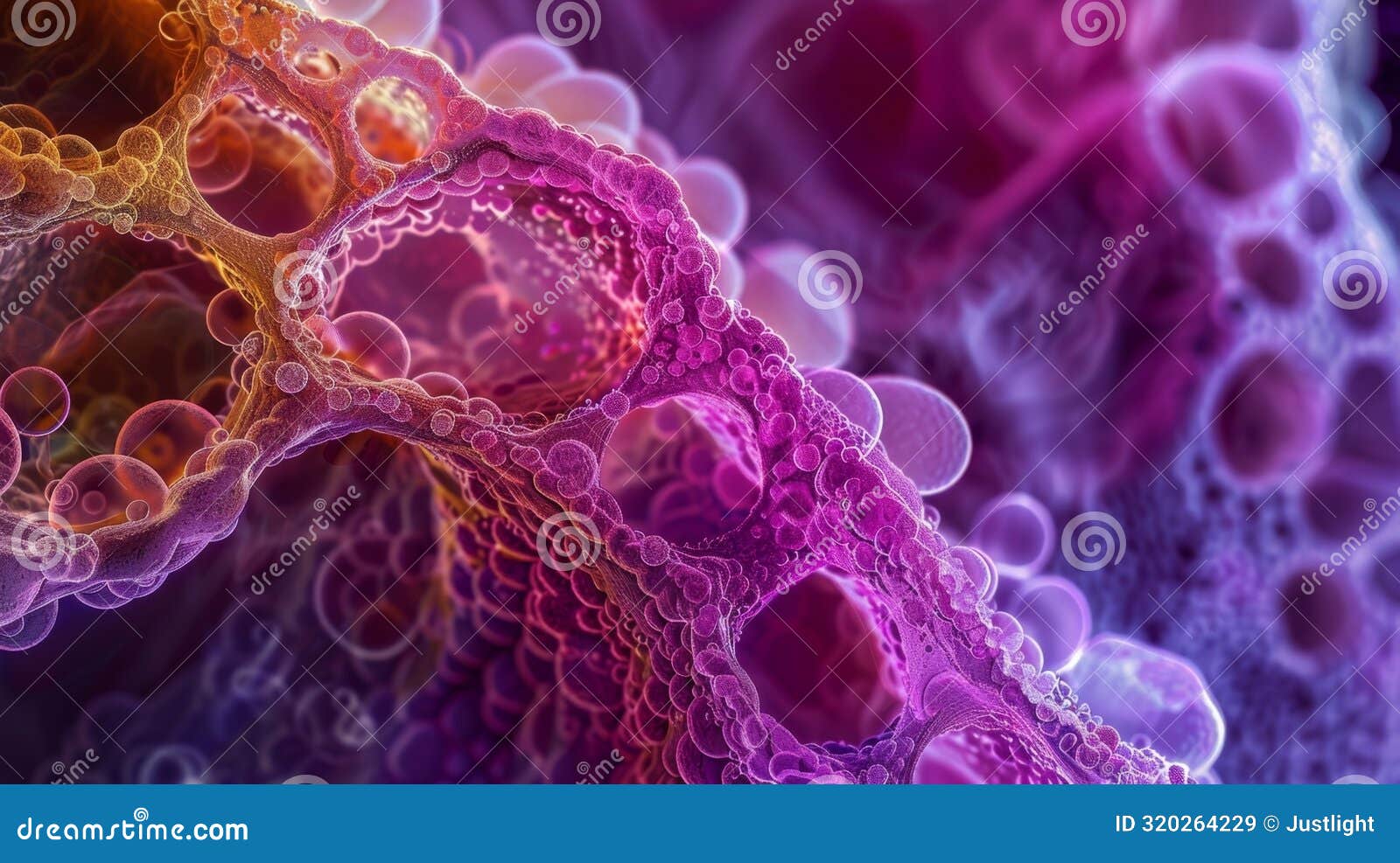 A Highpowered Microscopic Image of the Intricate Tubes and Structures ...