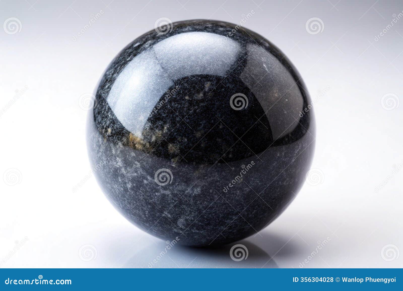 HighQuality Realistic Black Stone Sphere Isolated on Transparent ...