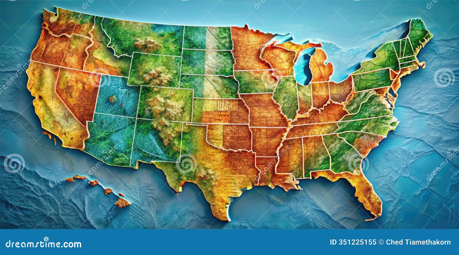 HighQuality Separable USA Vector Map for Architectural Visualization ...