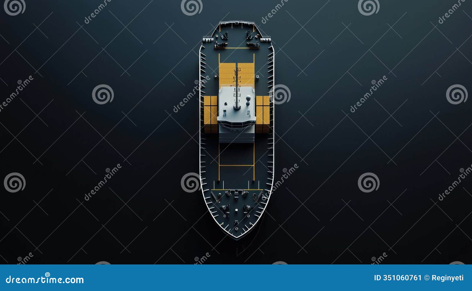 Highresolution 3D Render of Cargo Ship Loading Plan Stock Illustration ...