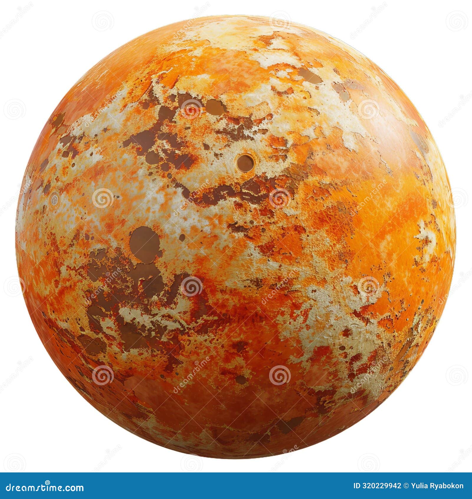 Rusty Metal Sphere on Transparent Background Stock Photo - Image of ...