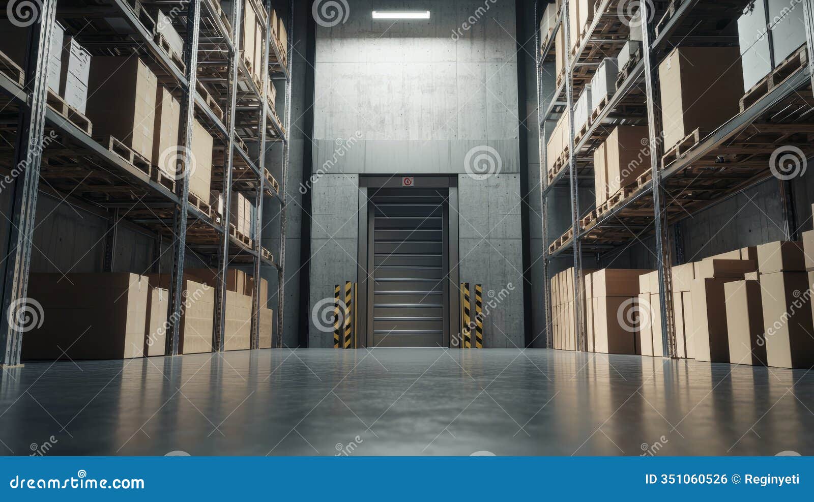Highresolution 3D Warehouse Freight Elevator Depiction Vertical ...