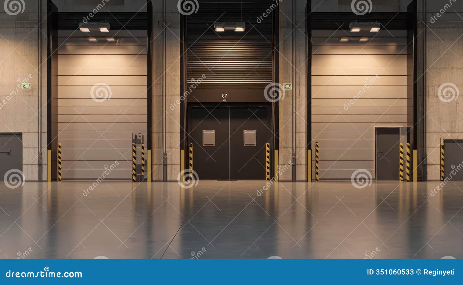 Highresolution 3D Warehouse Freight Elevator Depiction Vertical ...